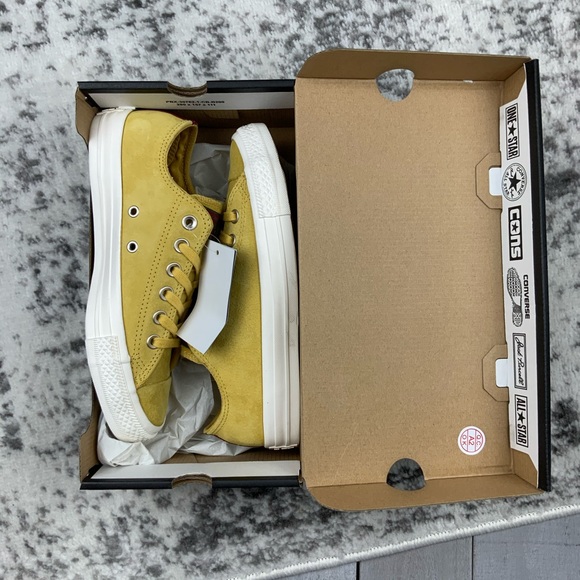 Converse | Shoes | Nib Converse Ctas Ox Mustard Suede Womens Sneaker ...